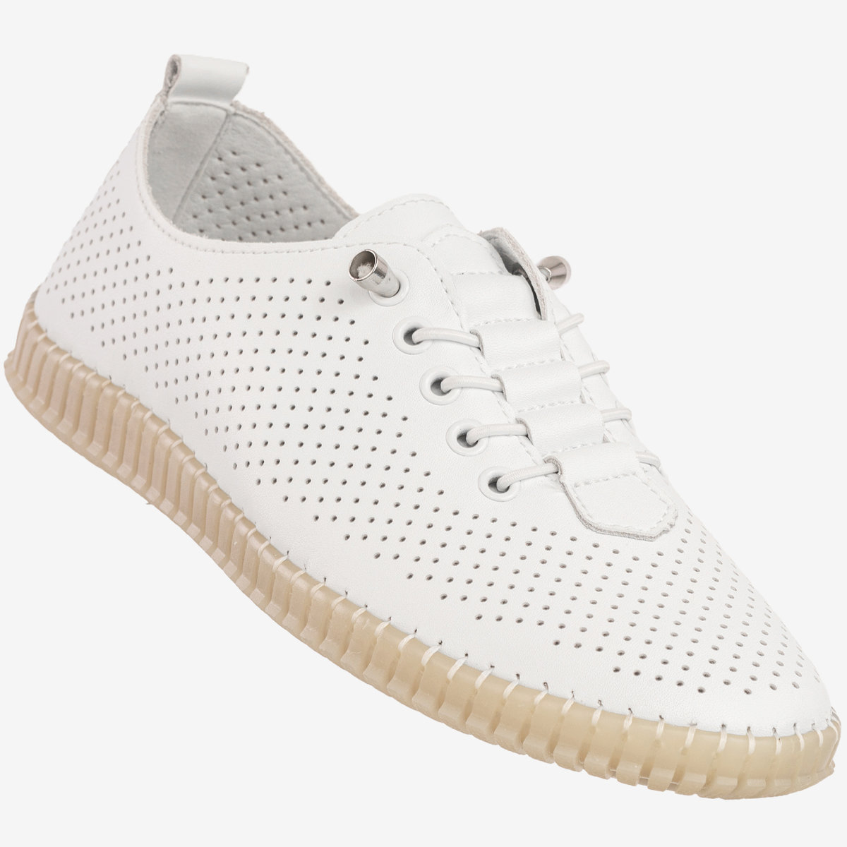 Półbuty Damskie Skórzane Buty Eleganckie Filippo Białe DP6140/25WH ...