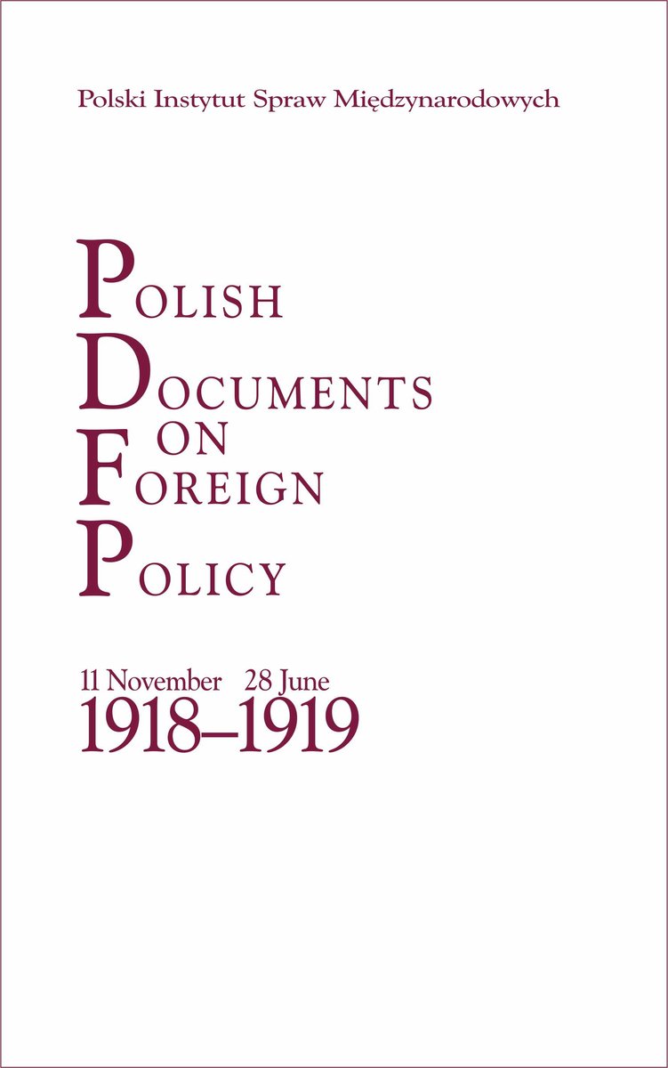 Polish Documents on Foreign Policy 24 October 1938 - 30 September 1939 - Borodziej Włodzimierz ...