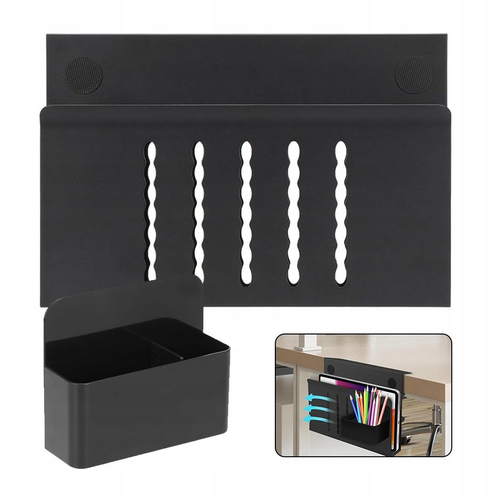 PÓŁKA NA KABLE ORGANIZER POD BIURKO REGULOWANY ALUMINIOWY UCHWYT - inna ...