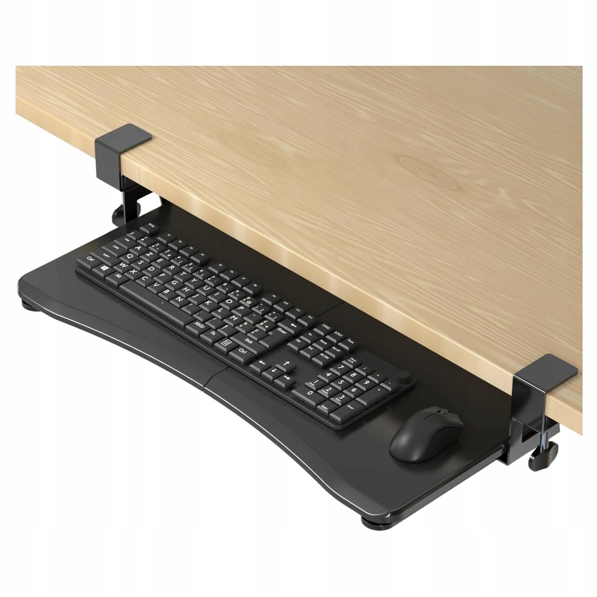 Półka Na Klawiaturę Pod Biurko Wysuwana Bez Wiercenia Ergonomiczna ...