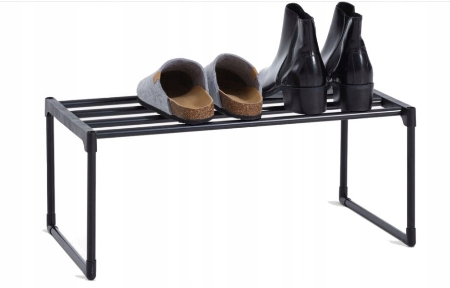 PÓŁKA SZAFKA REGAŁ SOLIDNY METALOWY ORGANIZER NA BUTY METALOWY CZARNY ...