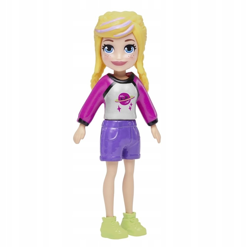 Polly Pocket Collectible Doll ~ Polly w fioletowych spodenkach, biało-fiol - Mattel | Sklep ...