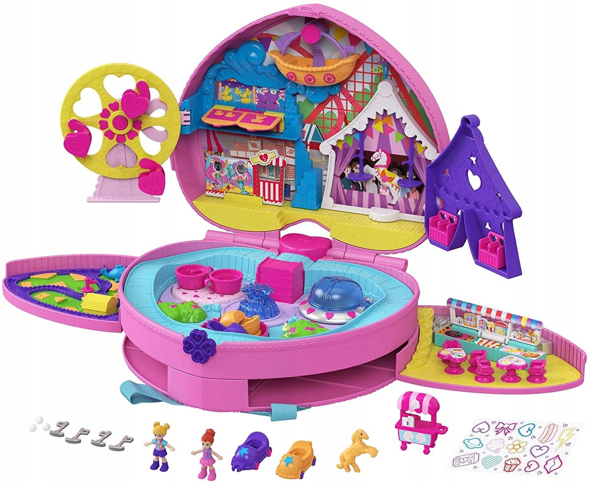 POLLY POCKET PLECAK ZESTAW PLAC ROZRYWKI ROZKŁADANY + 2 LALKI + AKCESORIA - Polly Pocket | Sklep ...