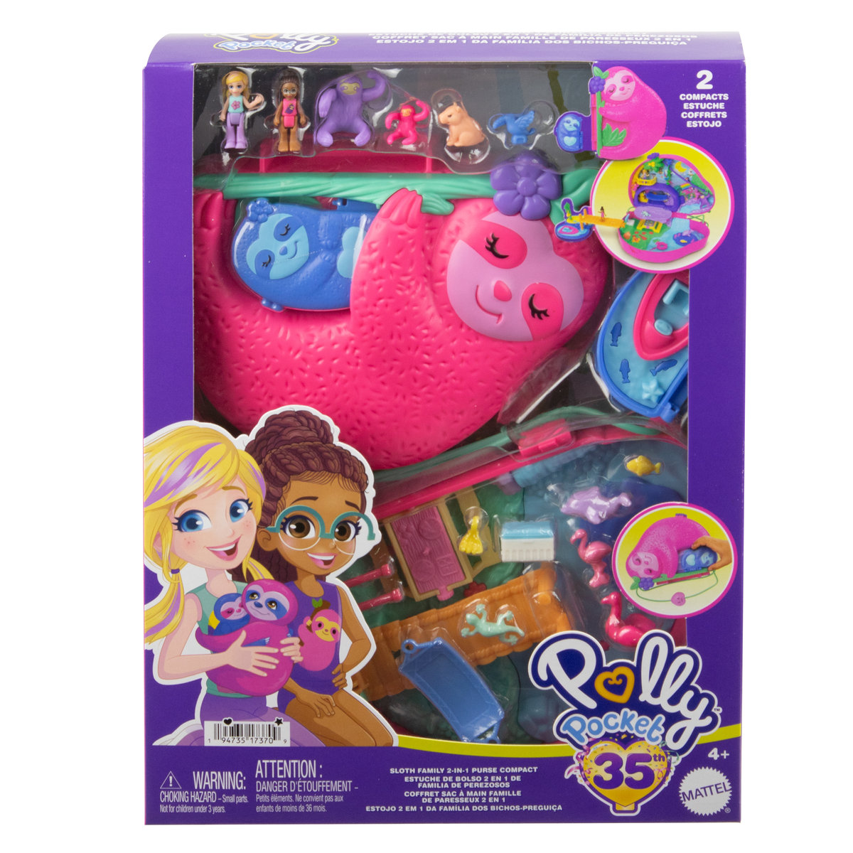 Polly Pocket, Sloth Family 2-in-1, leniwiec - Polly Pocket | Sklep ...