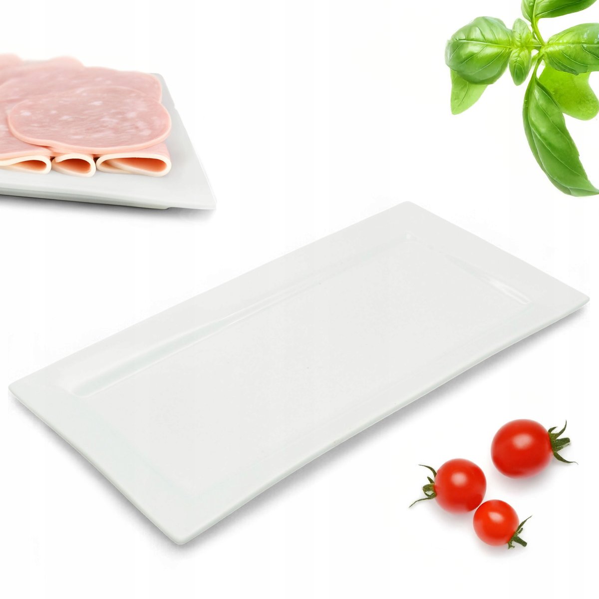 PÓŁMISEK 36x18cm TALERZ do serwowania wędlin PODSTAWKA prostokątny ...