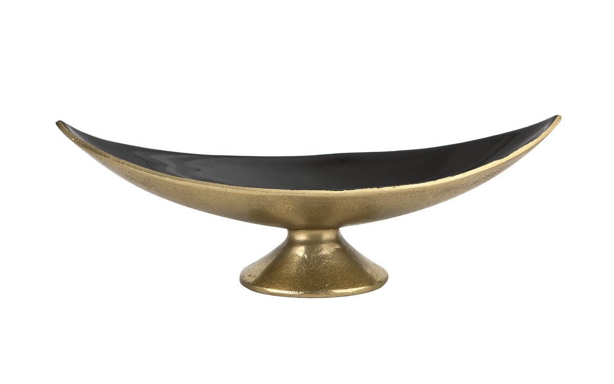 Półmisek dekoracyjny mały 41 cm czarno-złoty metalowy - Ewax | Sklep ...
