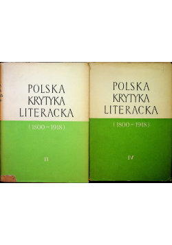 Polska krytyka literacka tom 2 i 4 - Opracowanie zbiorowe | Książka w Empik
