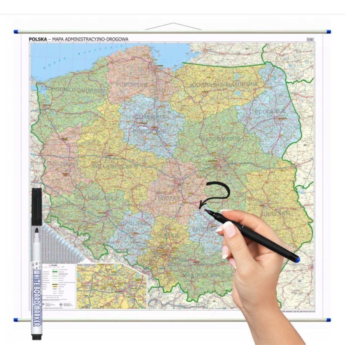 Polska. Mapa administracyjno-drogowa - Opracowanie zbiorowe | Książka w ...