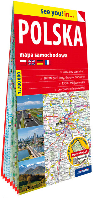 Polska. Papierowa mapa samochodowa 1:700 000 - Opracowanie zbiorowe ...