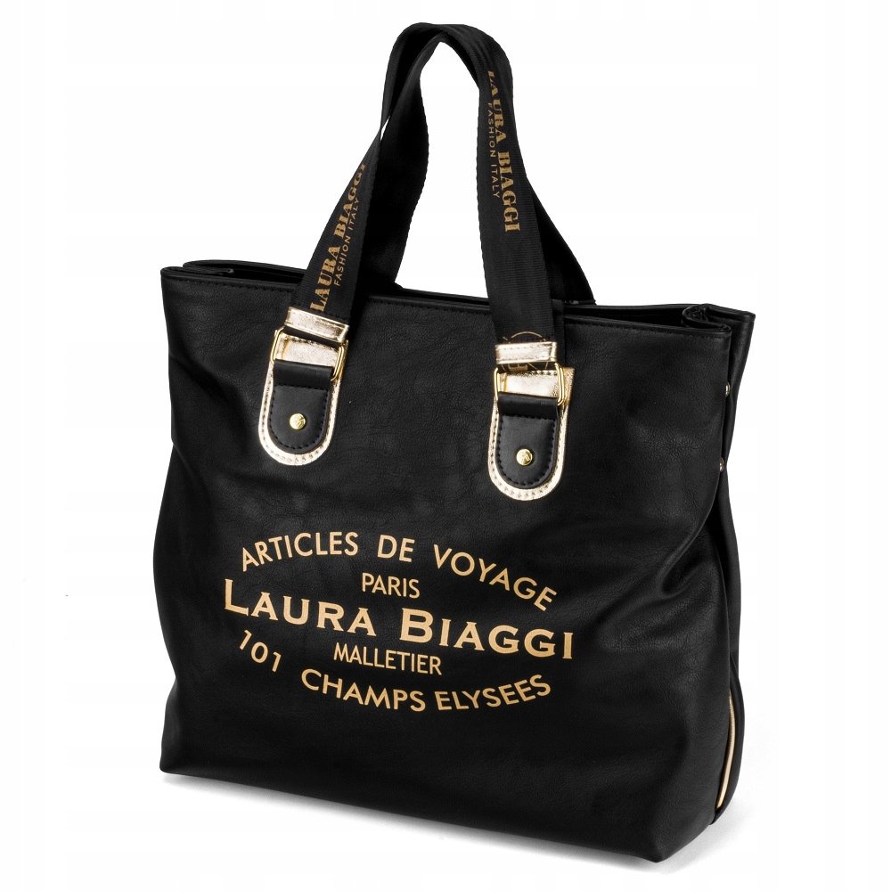 Polska Torebka Laura Biaggi Shopper Na Ramię Logo - Laura Biaggi | Moda Sklep EMPIK.COM