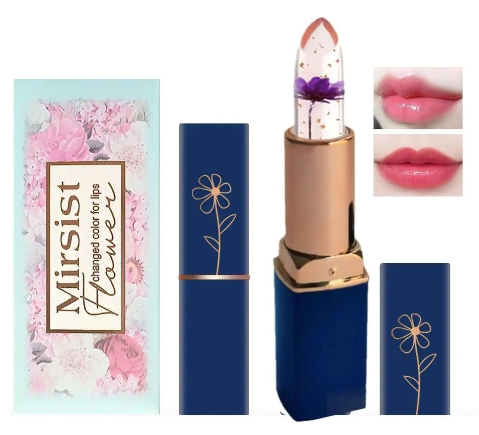 POMADKA ŻELOWA DUBAJ Z KWIATKIEM BALSAM ZMIENIAJĄCY KOLOR 3,5g PURPLER ...