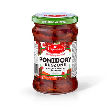 Pomidory suszone w oleju z ziołami i żurawiną Urbanek 270g/150g ...