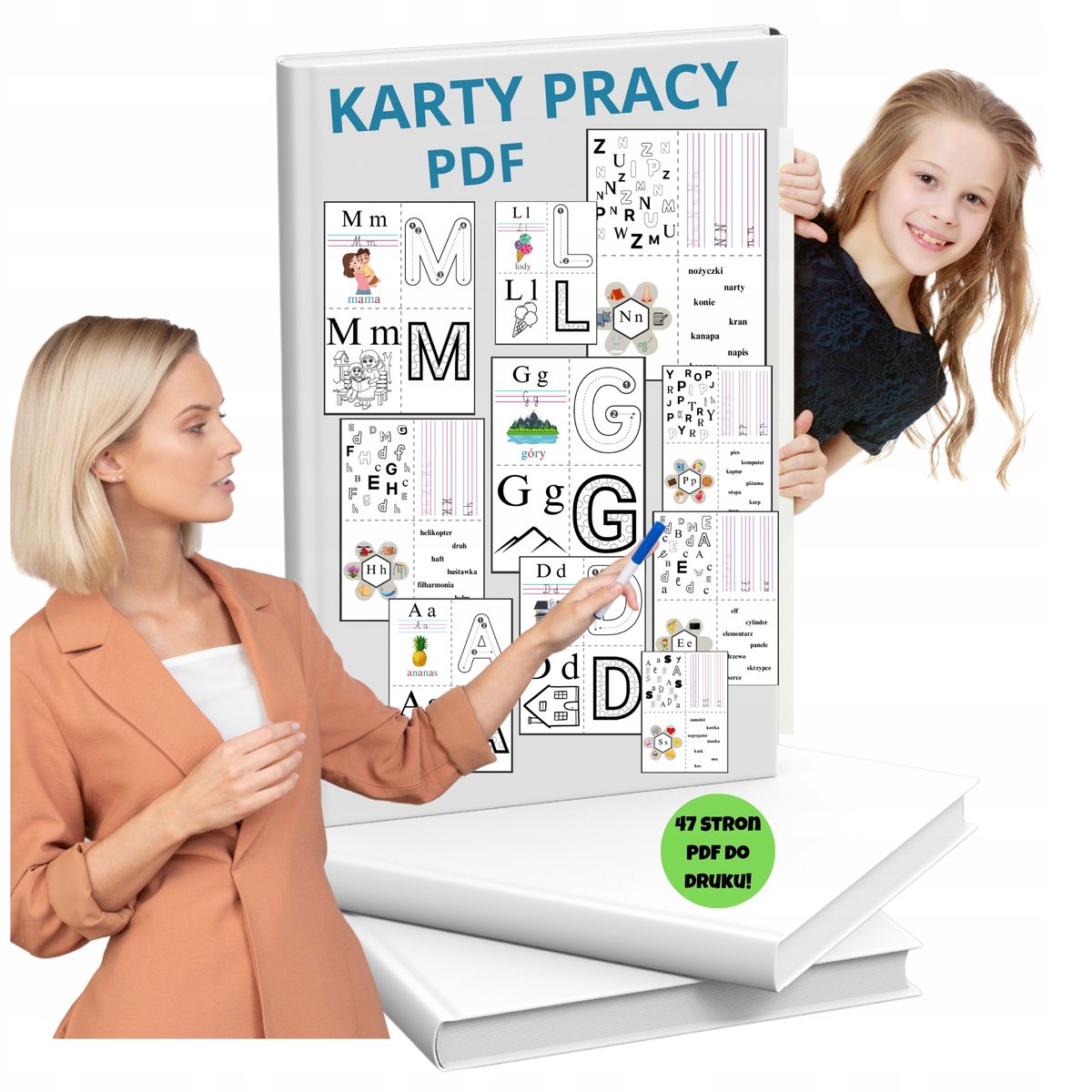 POMOCE DYDAKTYCZNE PDF LITEROWE WKLEJKI KARTY PRACY KLASY 1-3 DO DRUKU - doUp. | Sklep EMPIK.COM
