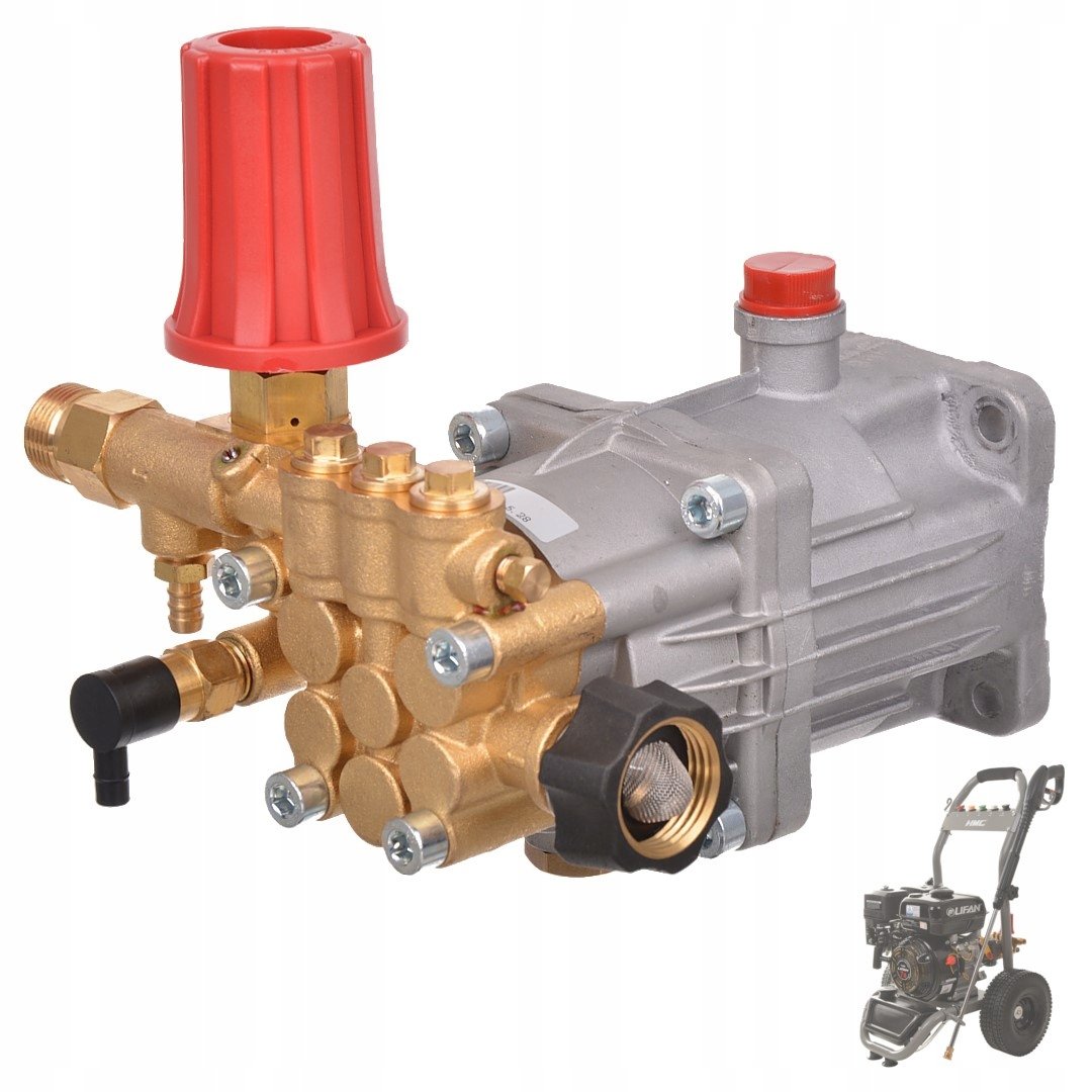Pompa MOSIĘŻNA do myjki TECHKAR R210 wał 3/4" BY-PASS max 220bar 9,8l ...