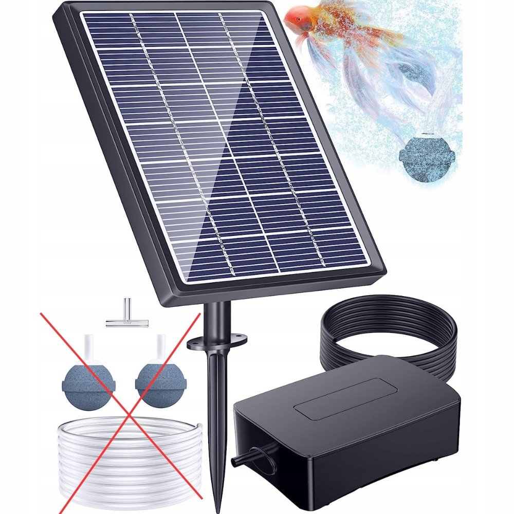 Pompa Napowietrzająca Biling Solar Water Air Pump - Do Akwarium i Stawu ...