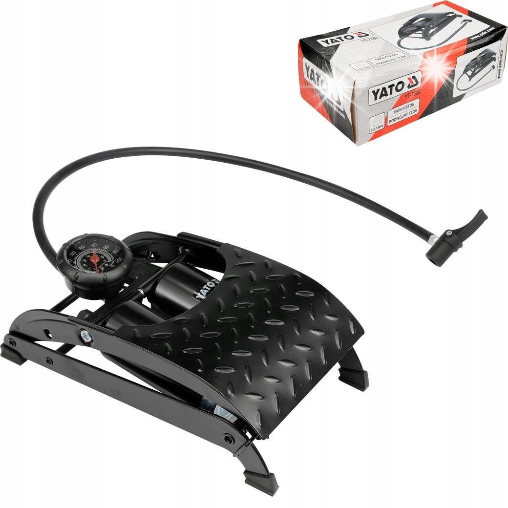 POMPKA SAMOCHODOWA NOŻNA DWUTŁOKOWA YATO YT-7350 - Inna marka ...
