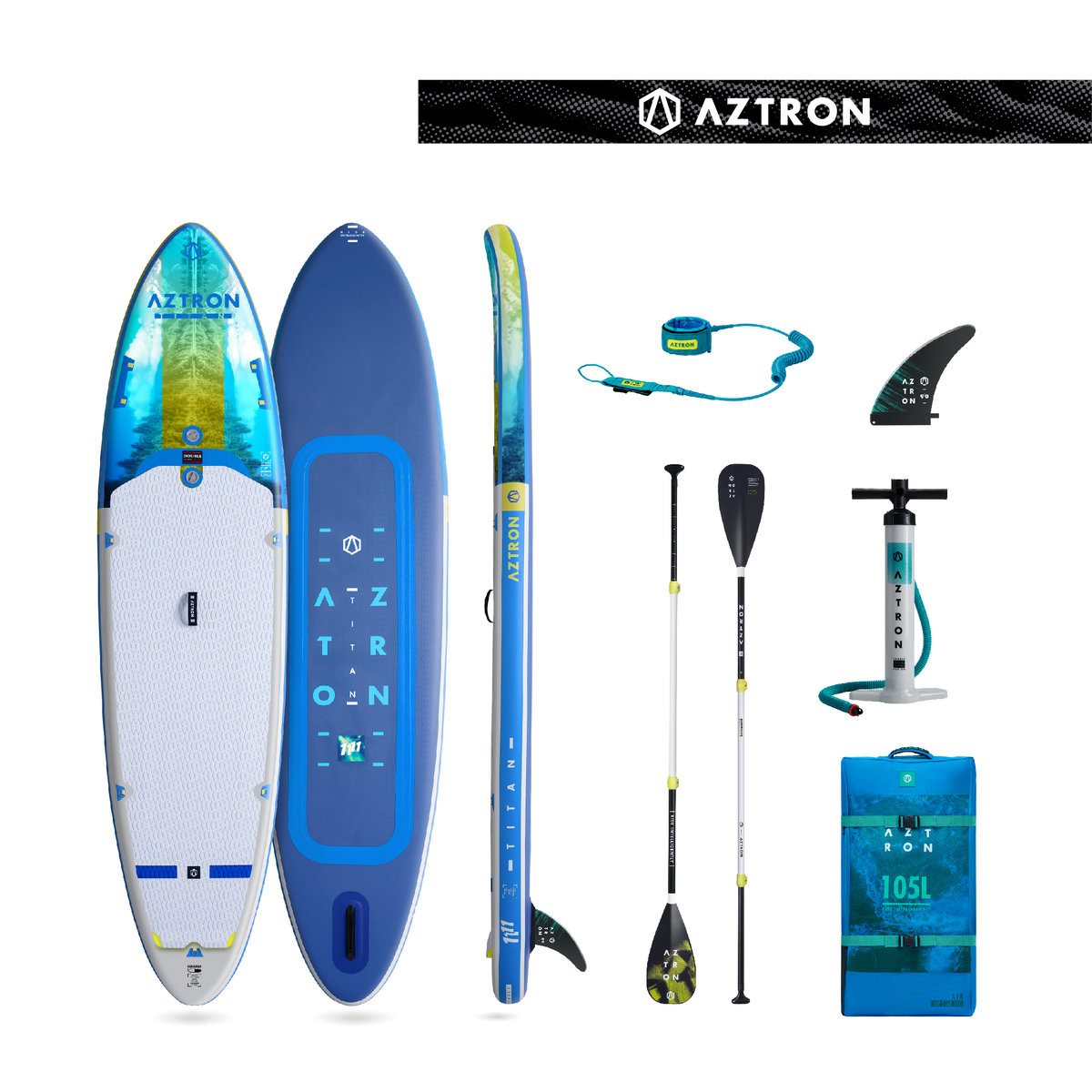 Pompowana deska sup do pływania Aztron Titan 3.0 11'11" Zestaw 2024 - Aztron | Sport Sklep EMPIK.COM