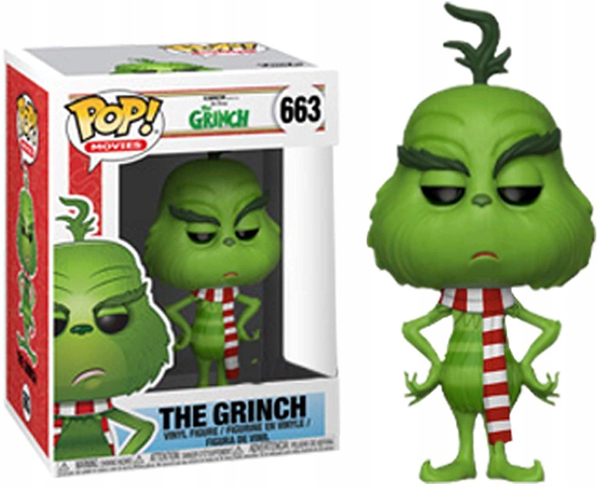 POP Funko Movies 663 The Grinch with Scarf Exclusive Vinyl Figure ...