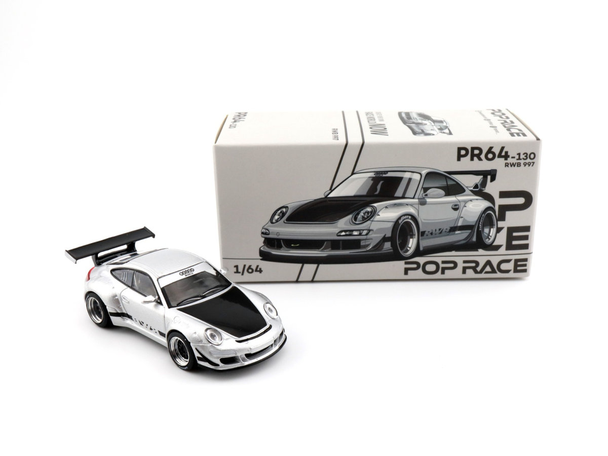 POP RACE PR64-130 Porsche 997 RWB Silver PR640130 - POP RACE | Sklep ...