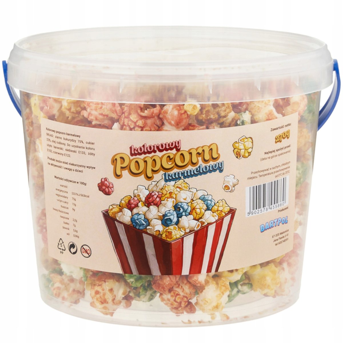 PopCorn gotowy karmelowy kolorowy 270g / 2L - Bartpol | Sklep EMPIK.COM