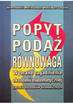 Popyt podaż równowaga - | Książka w Empik