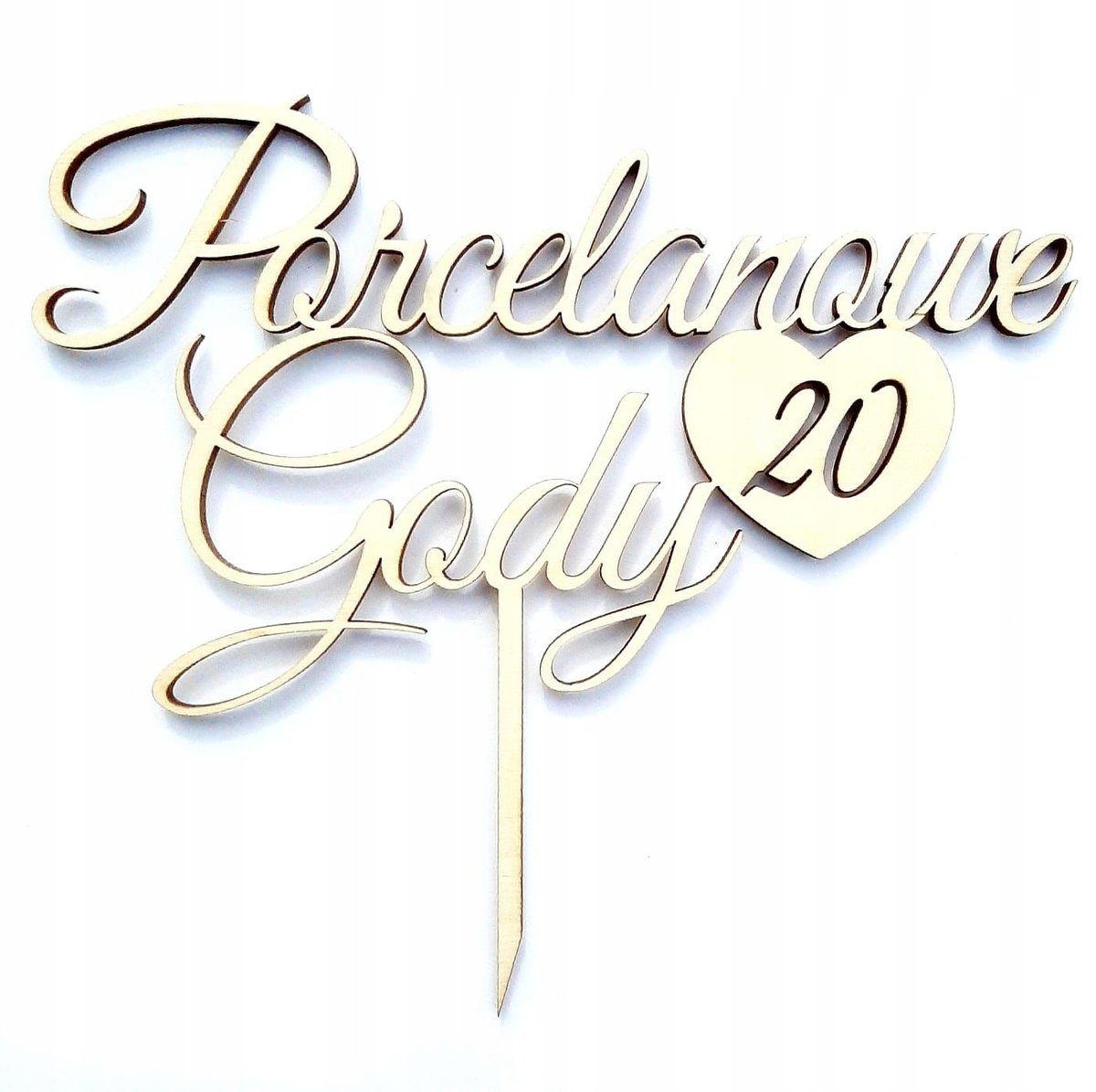 Porcelanowe gody 20 rocznica ślubu topper dekor - Pamario | Przyjęcia i ...