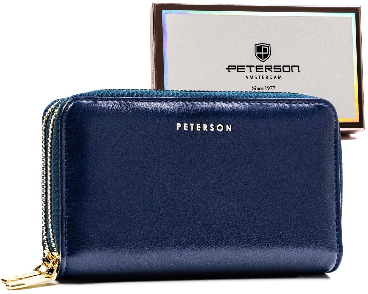 Portfel damski na karty ze skóry ekologicznej ochrona RFID Peterson ...