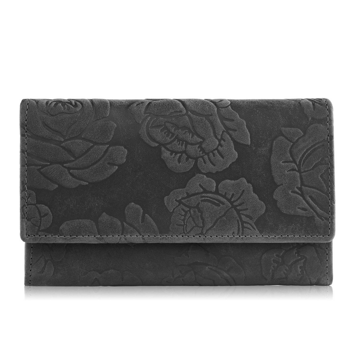 Portfel Damski Skórzany Czarny W Stylu Vintage Duży Paolo Peruzzi T-107-Hbl - Paolo Peruzzi ...