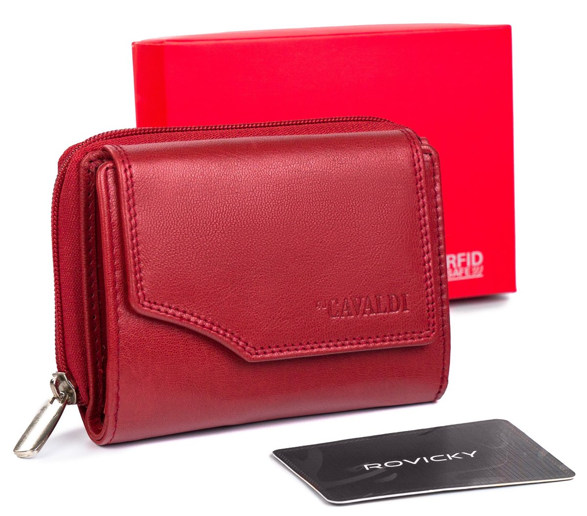 Portfel Damski Skórzany N-1509 Red - 4U CAVALDI | Moda Sklep EMPIK.COM