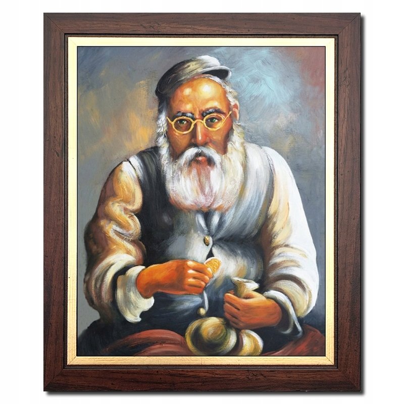 PORTRET ŻYDA Z PIENIĄŻKIEM ŻYD NA SZCZĘŚCIE OBRAZ - Art Impresja ...