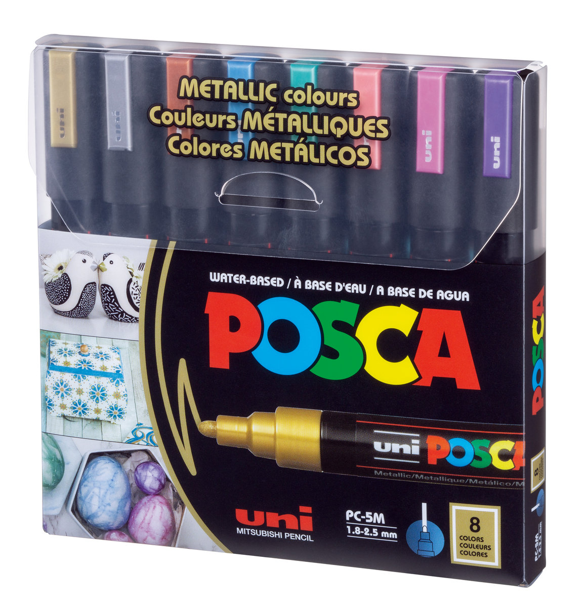 Posca, Markery metaliczne, 8 kolorów - POSCA | Sklep EMPIK.COM