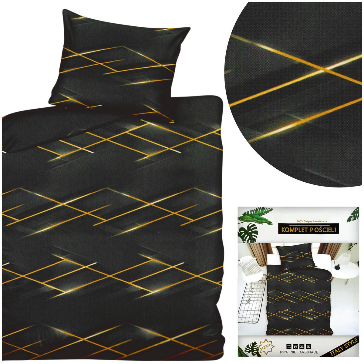 Pościel 140x200 2cz Satynowa Dalwin 945 - Łóżkoholicy | Sklep EMPIK.COM