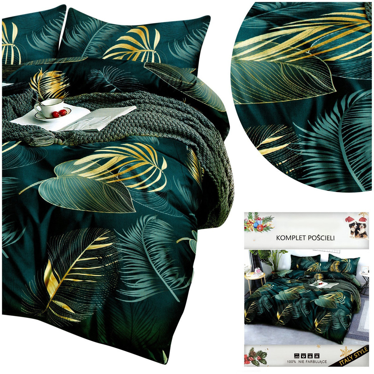 Pościel 140x200 4 części Satynowa Dalwin 906 - Łóżkoholicy | Sklep EMPIK.COM