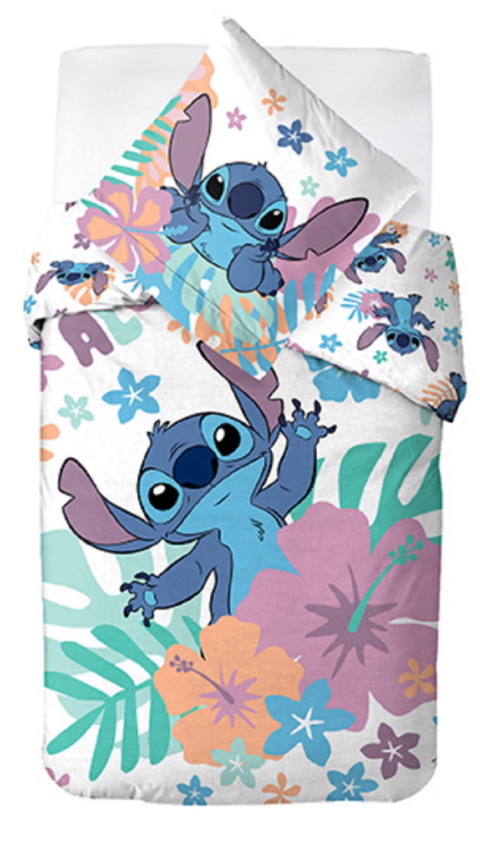 pościel 160x200 bawełniana Lilo & Stitch w kwiatach - Carbotex | Sklep ...
