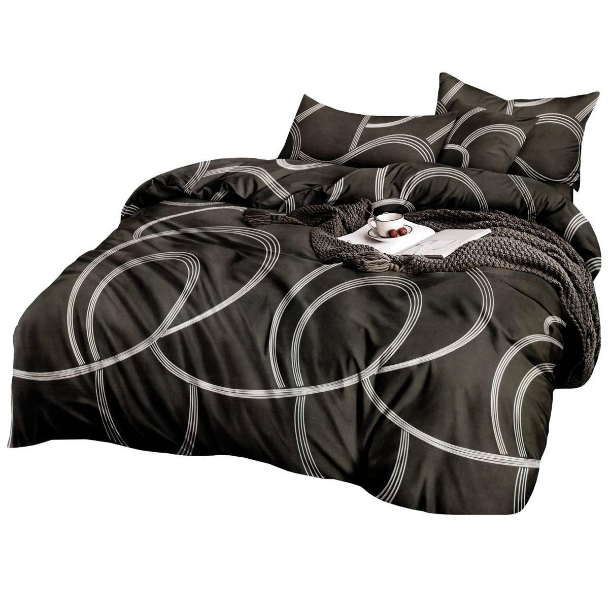 Pościel 160x200 Komplet 4 części Satyna Bawełniana DALWIN - Łóżkoholicy | Sklep EMPIK.COM