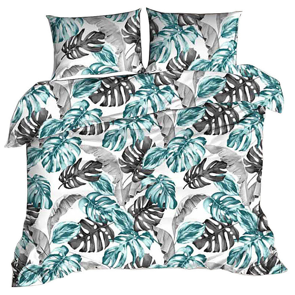 Pościel bawełniana kora 160x200 tropikalne liście - Inna marka | Sklep EMPIK.COM