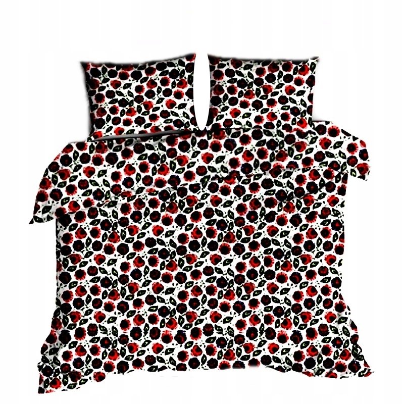 pościel kora lux 220x220 + 2 poszewki K 240-1 łowiczanka czerwona - Flanelka | Sklep EMPIK.COM