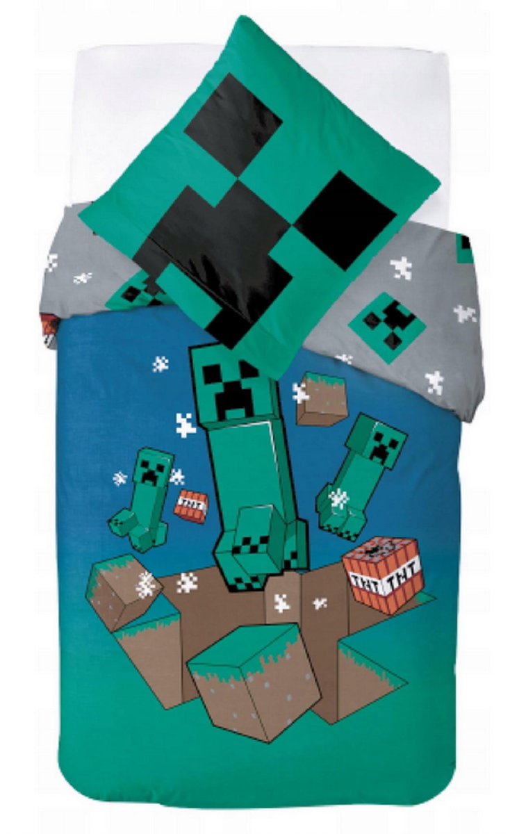 Pościel Minecraft 160x200 Alex Stiff Pig creeper - Carbotex | Sklep ...