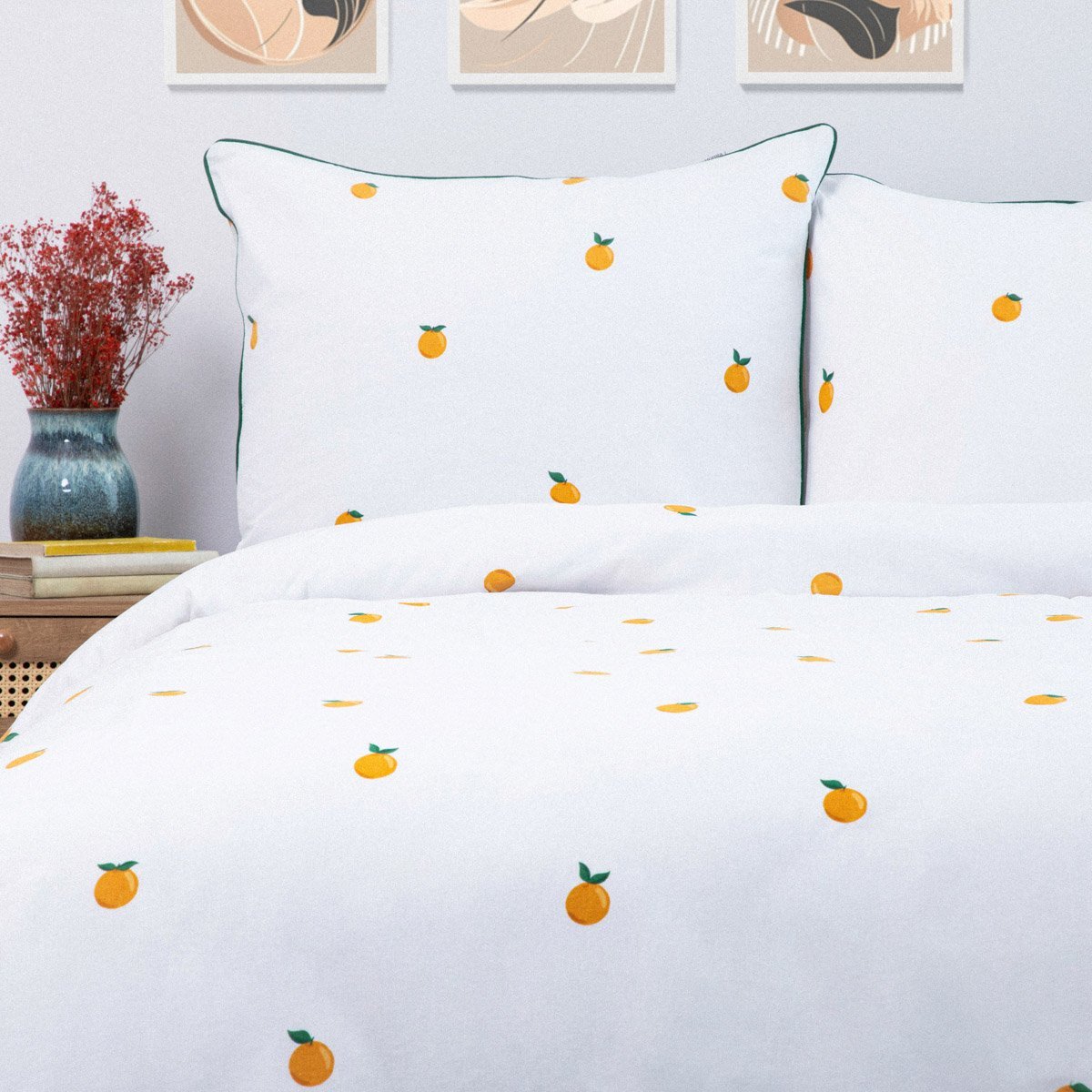 Pościel ORANGIE bawełniana w pomarańcze 160x200 + 2*50x60 cm HOMLA ...