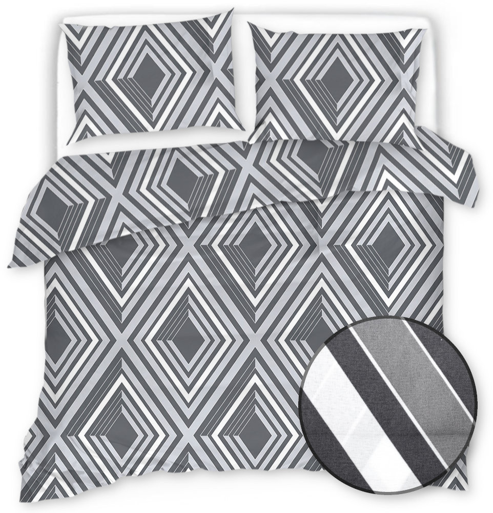 Pościel Satynowa 160X200 Grafitowa 20525 - eStilex | Sklep EMPIK.COM