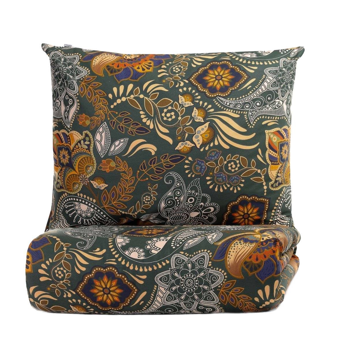 Pościel TAPUA bawełniana zielona 140x200 + 1*70x90 cm HOMLA - Homla ...