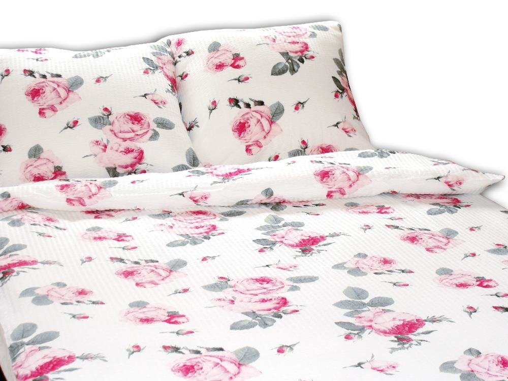 Pościel Z Kory 200X220 Wzór Różowe Róże - FAN | Sklep EMPIK.COM