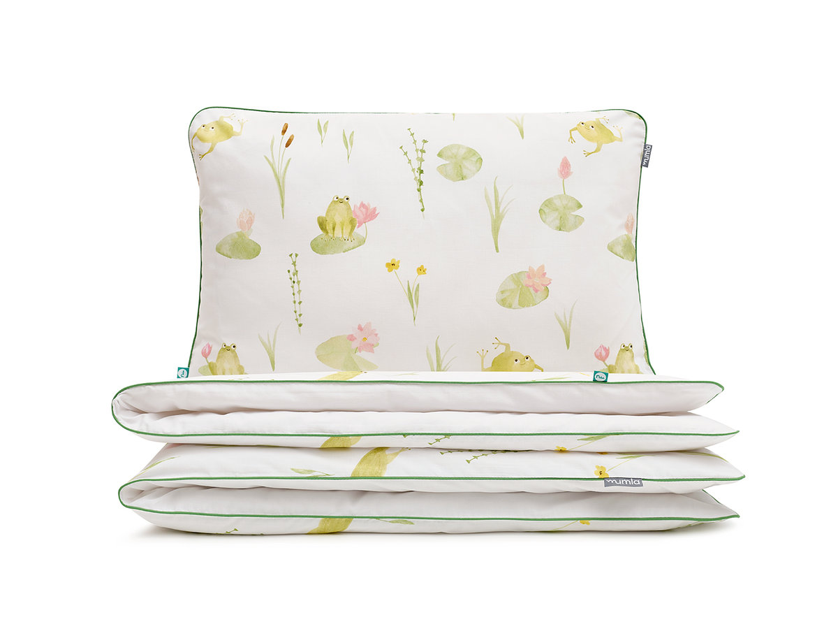 pościel żabki 100x135 cm + 1x 60x40 cm - MUMLA - Mumla | Sklep EMPIK.COM