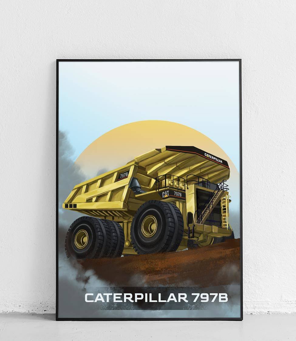 Poster Polytechnic, Caterpillar 797B - Poster Polytechnic | Sklep EMPIK.COM