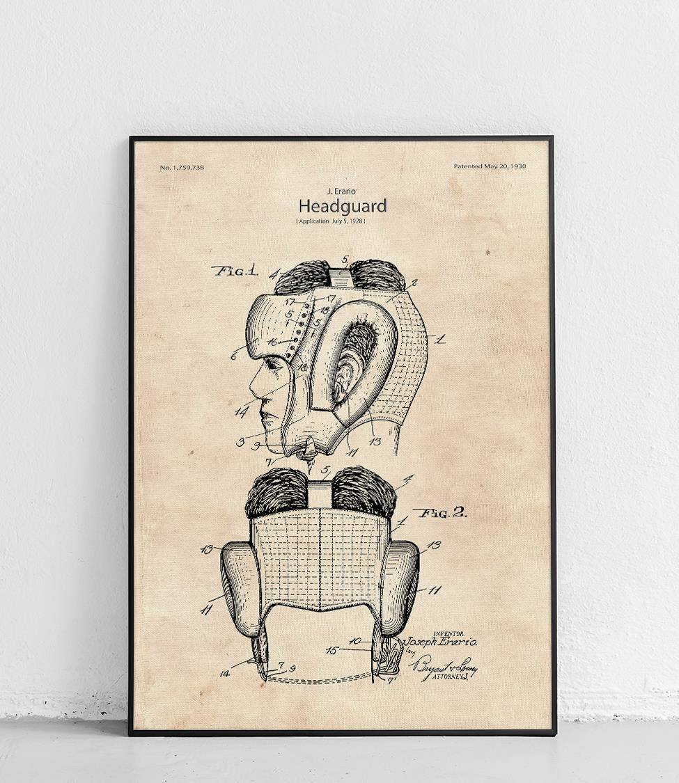 Poster Polytechnic, Kask bokserski - plakat - Poster Polytechnic ...