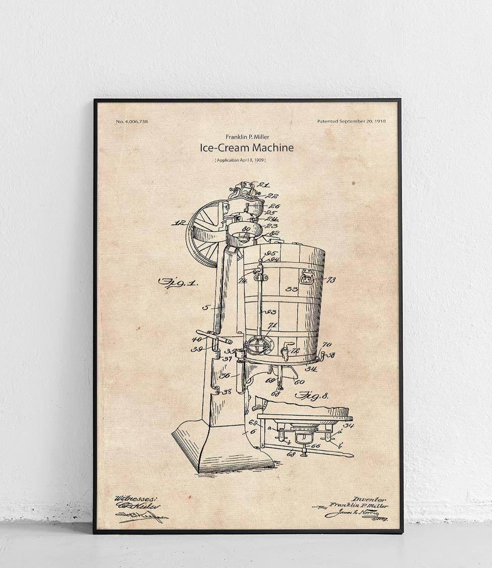 Poster Polytechnic, Maszyna do lodów - plakat - Poster Polytechnic ...