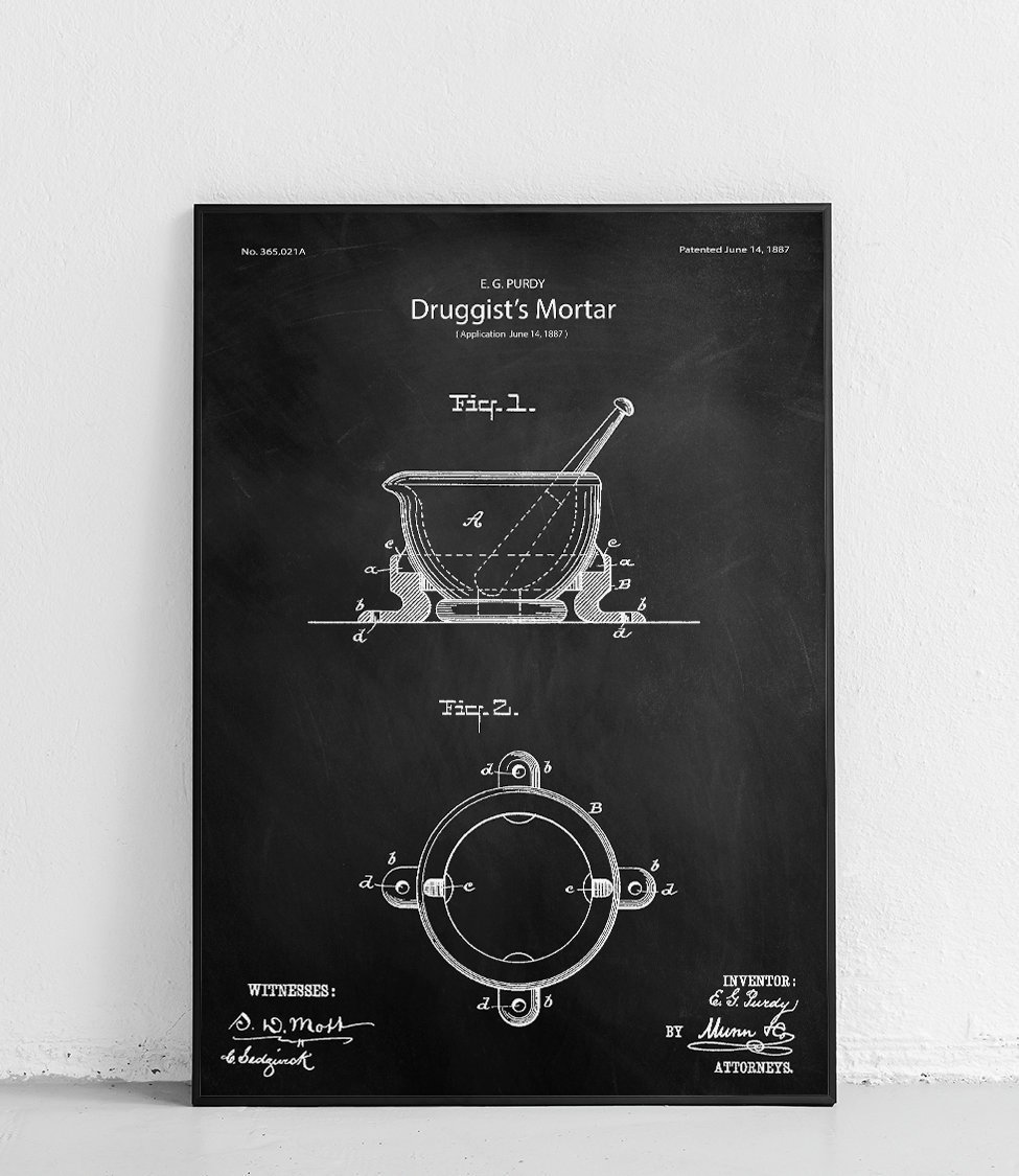 Poster Polytechnic, Możdzierz apteczna - plakat - Poster Polytechnic ...