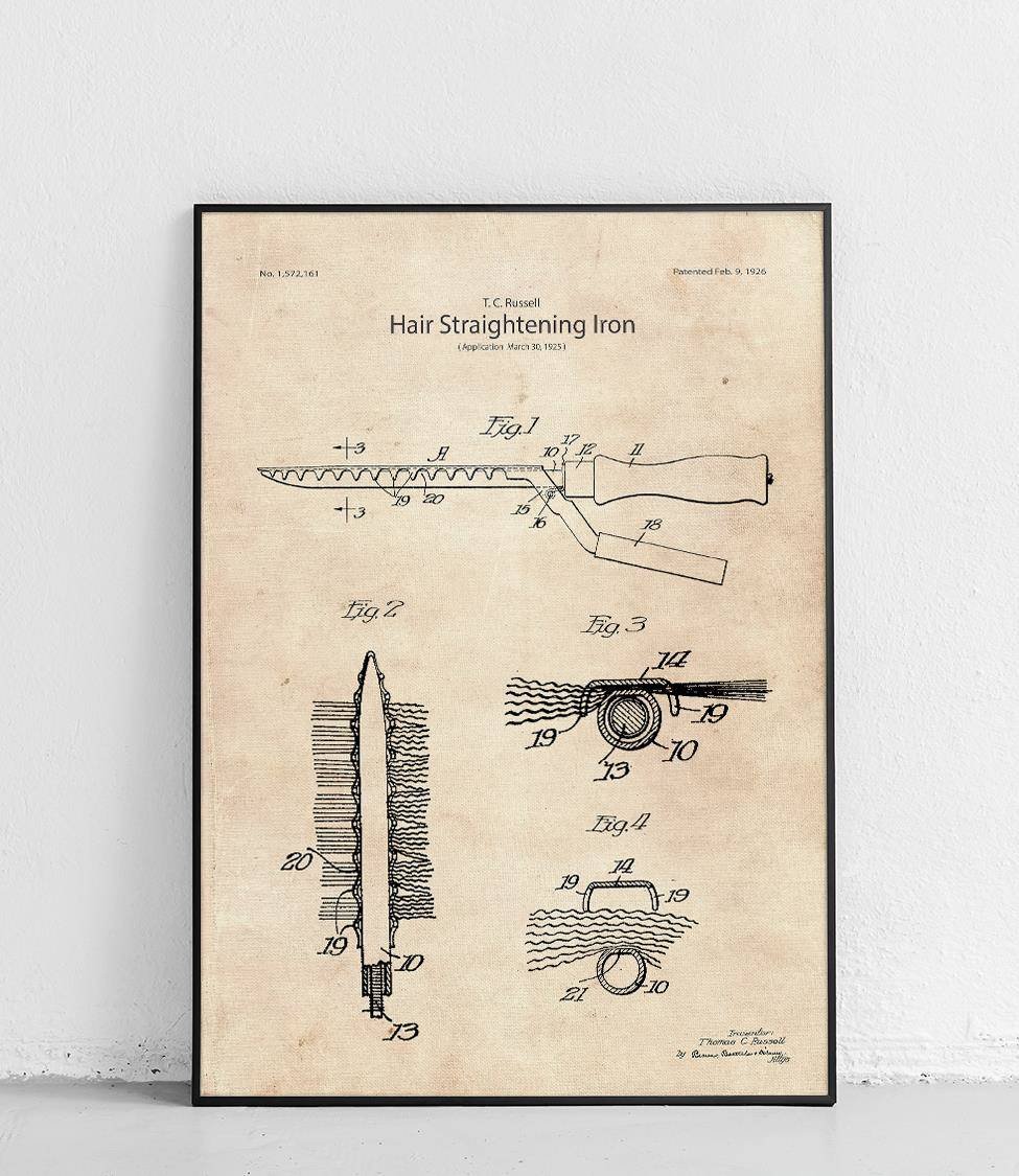 Poster Polytechnic, Prostownica do włosów - plakat - Poster Polytechnic ...