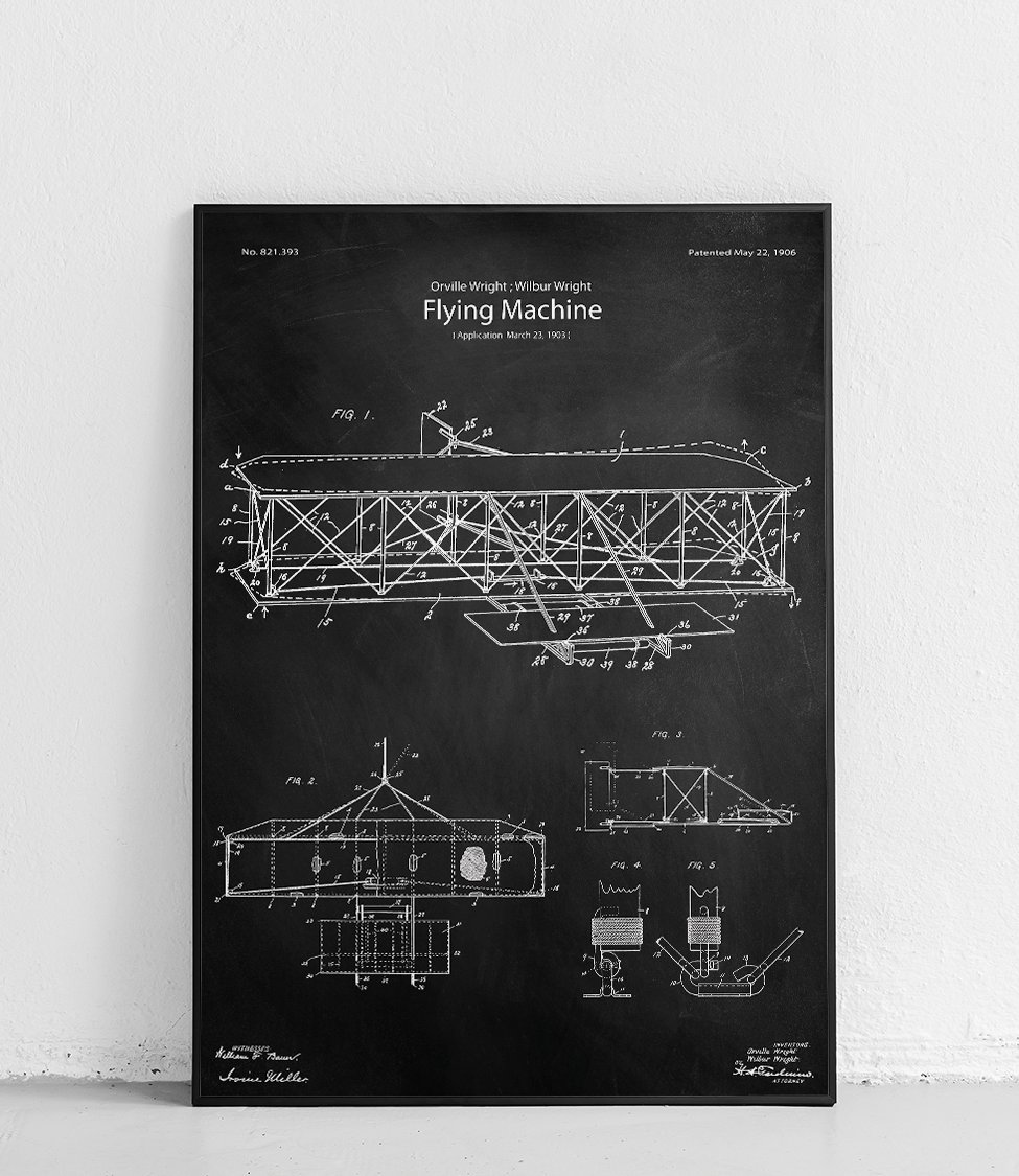 Poster Polytechnic, Samolot Braci Wright - plakat - Poster Polytechnic ...