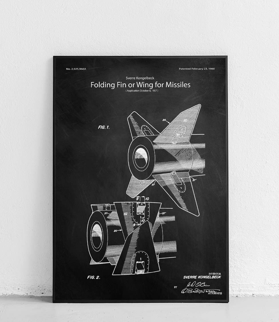Poster Polytechnic, Skrzydło pocisku odrzutowego - plakat - Poster ...